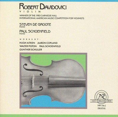 ROBERT DAVIDOVICI ROBERT DAVIDOVICI, VIOLIN NEW CD 93228033424 | eBay