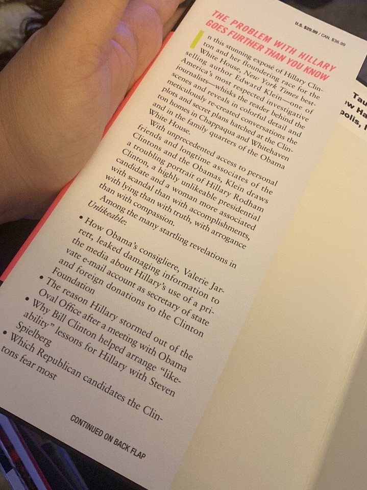 Unlikeable : The Problem with Hillary by Edward Klein (2015, Hardcover ...