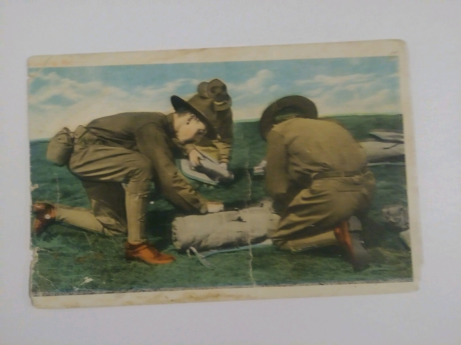 WWII Demolition Squad Soldiers Demostrates Land Mine Postcard | eBay