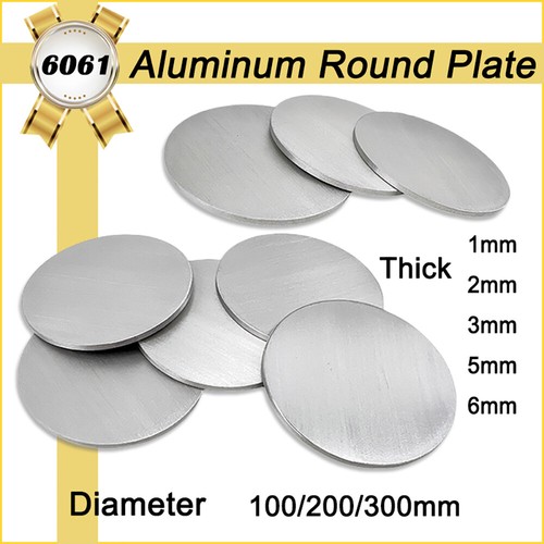 6061 Round Aluminum Sheet Disc Plate Thick 1/2/3/5~6mm Model Craft Dia 100~300mm | eBay Australia