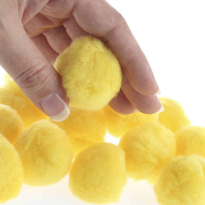 Fluffy Yellow Craft Pom Poms 1.5" in Diameter | eBay