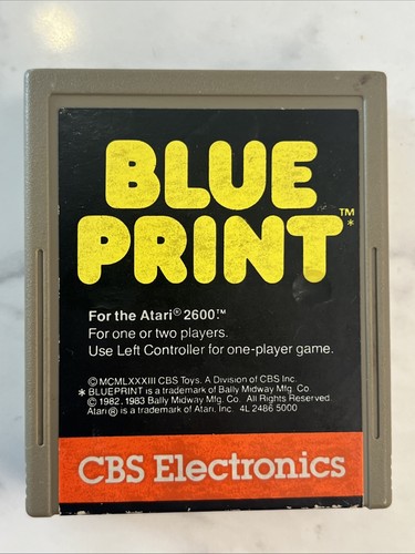 BLUEPRINT 1982 CBS ELECTRONICS GAME CARTRIDGE Tested | eBay