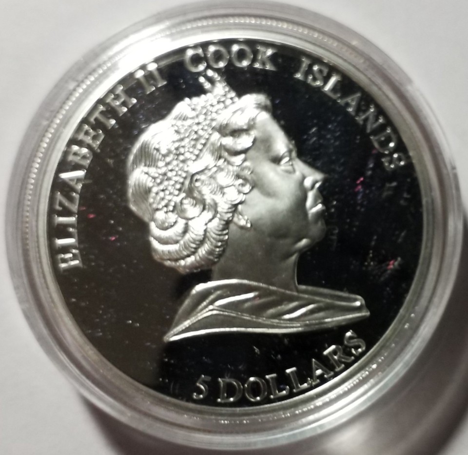 2011 COOK ISLAND $5 FLOWERS OF THE WORLD "DAISY" SILVER PROOF COIN ...