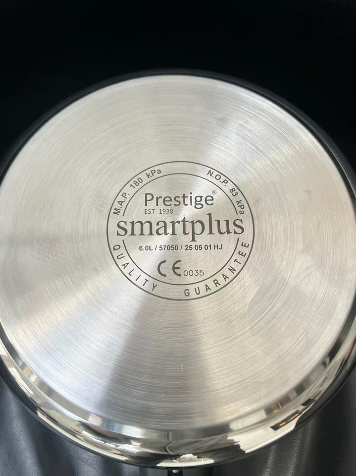 prestige smartplus stainless steel high pressure cooker without lid 6 L ...