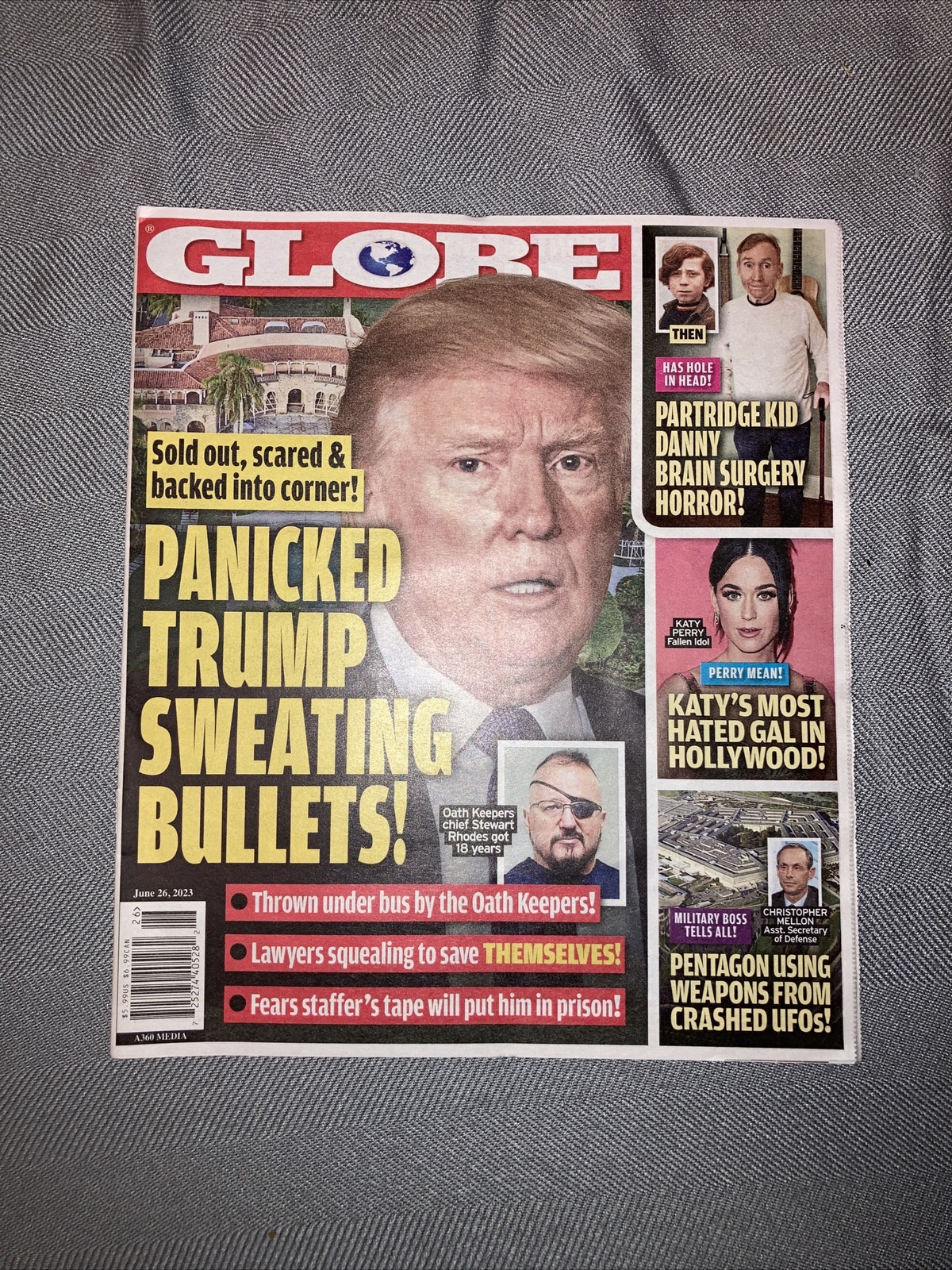 Globe Magazine - June 26, 2023- Panicked Trump Sweating Bullets! RW | eBay