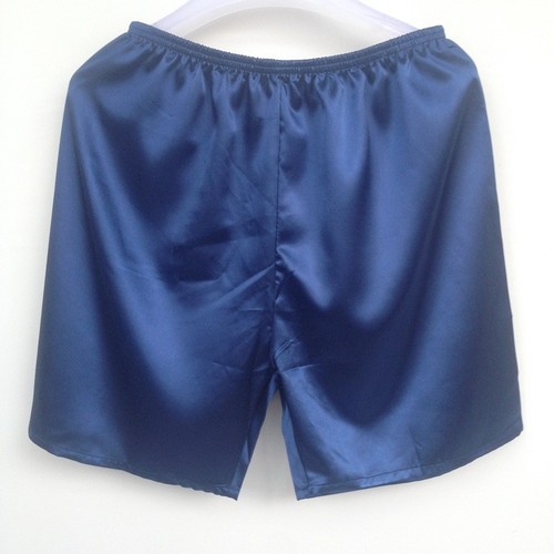 Men Satin Pajamas Shorts Smooth Underpants Trunk Loose Home Wear ...