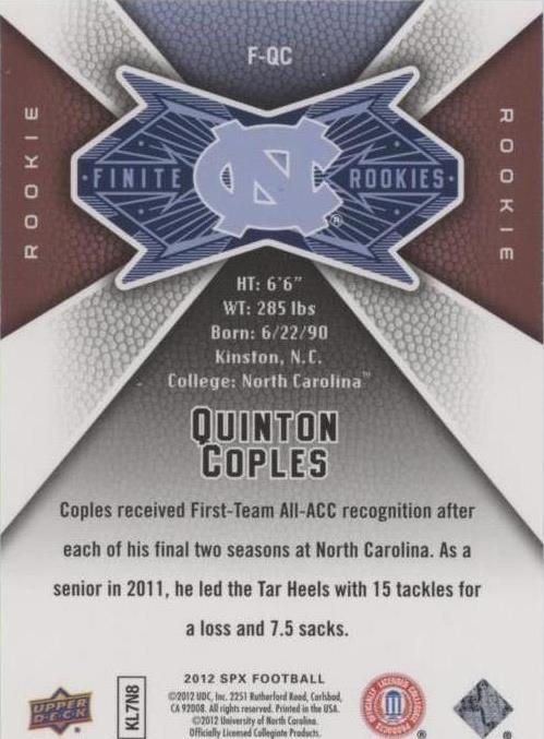 Las mejores ofertas en 2012 SPx Quinton Coples #F-QC | eBay