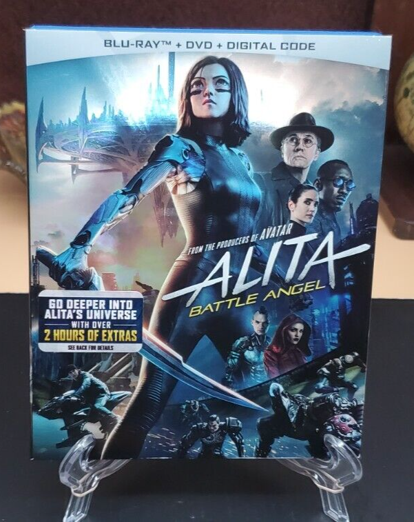 Alita: Battle Angel Blu-ray DVD w/sleeve cover & inserts Waltz Connelly ...