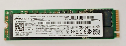 MTFDHBA512TCK-1AS15AFYY Micron 2200 M.2 NVME SSD 512GB Internal SSD ...