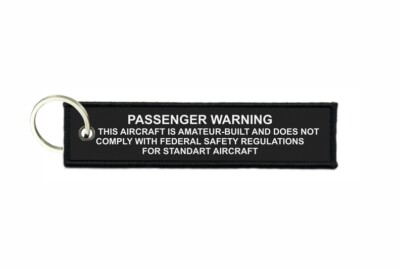 Keychain key ring biker tag passenger warning aircraft safety | eBay