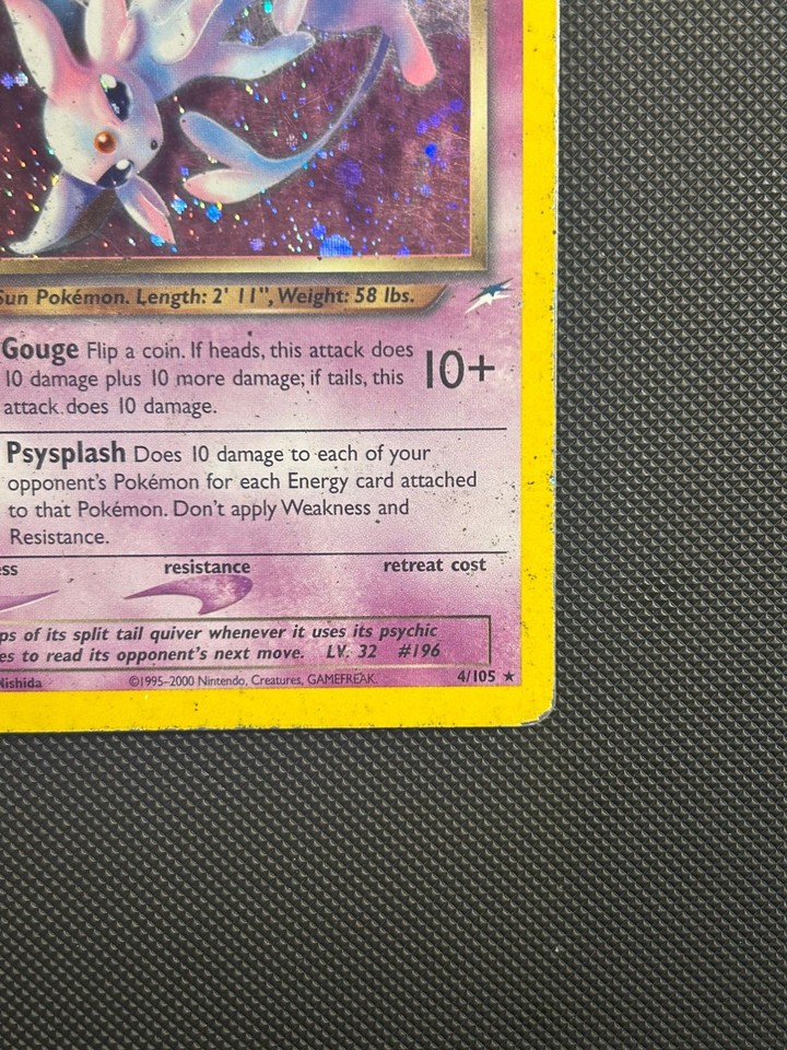 Dark Espeon - 4/105 - Pokemon Neo Destiny Unlimited Holo Rare Card WOTC ...