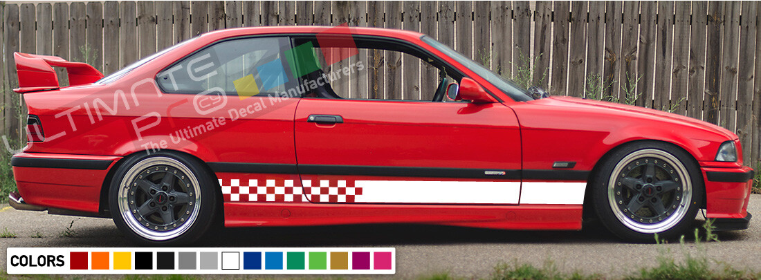 Sticker Stripe kit for BMW E36 M3 Coupe Body Wing Splitter Lip 1995 ...