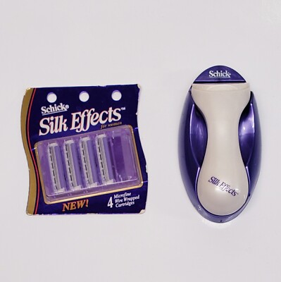 Schick Silk Effects Razor With 6 Blade Refills & Tray - NEW Old Stock ...