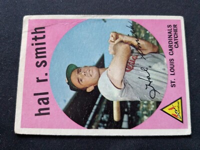 1959 Topps Baseball Card # 497 Hal R. Smith - St. Louis Cardinals (VG ...
