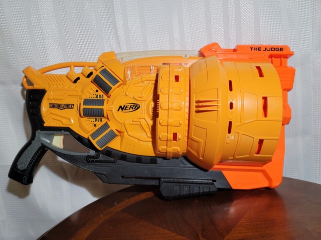 NERF Doomlands 2169 The Judge Big Gun Blaster Bazooka Tested Shoots 3 ...