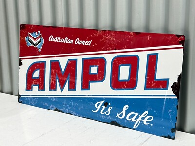 AMPOL MOTOR OIL METAL SIGN 600 MM X 300 MM FREE POST | eBay