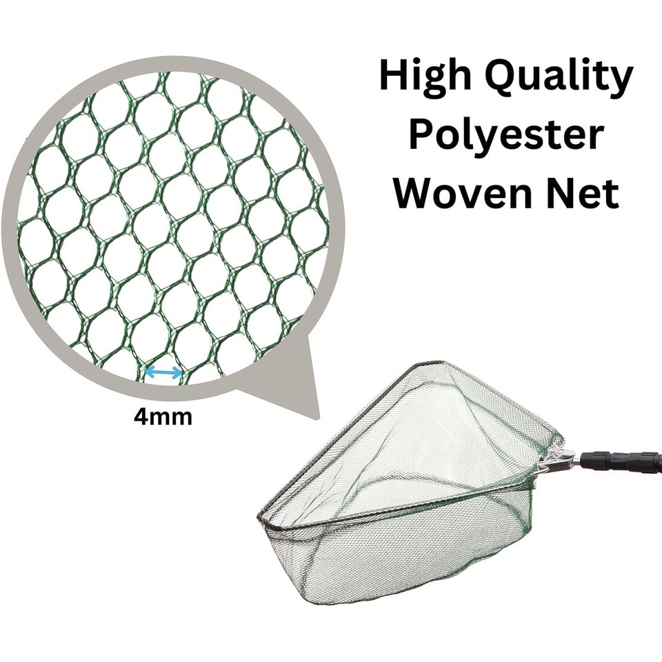 Blagdon Telescopic Folding Pond Fish Net Extendable Handle Strong High ...