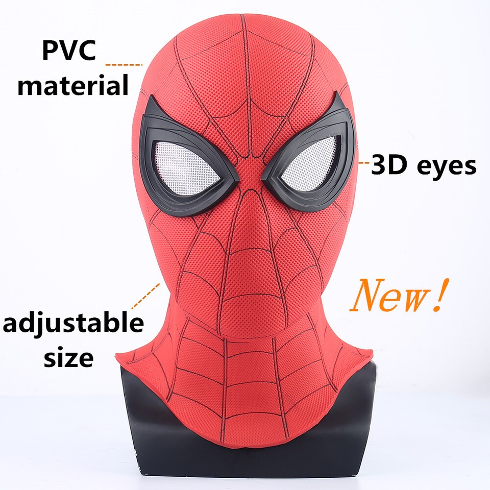PVC Spider Man Homecoming Mask Spiderman Helmet Party Costume Cosplay ...