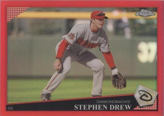 2009 Topps Chrome - Stephen Drew #12 Red Refractor /25 for sale online ...