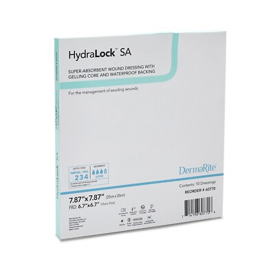 HydraLock SA Super Absorbent Dressing /Blue& White 6٫7 x 6.7 & 7x 7 ...