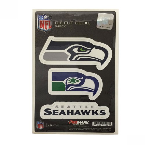 Team ProMark NFL Seattle Seahawks Die-Cut Decal Sticker 3-Pack Made in ...