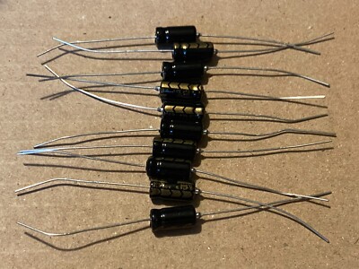 10 New Supertech 6.8 uf 50v Axial Capacitors Guitar Tube Amp & Stereo ...