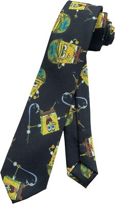 NEW MENS SPONGEBOB SQUAREPANTS NICKELODEON NECKTIE CARTOON NECK TIE ...