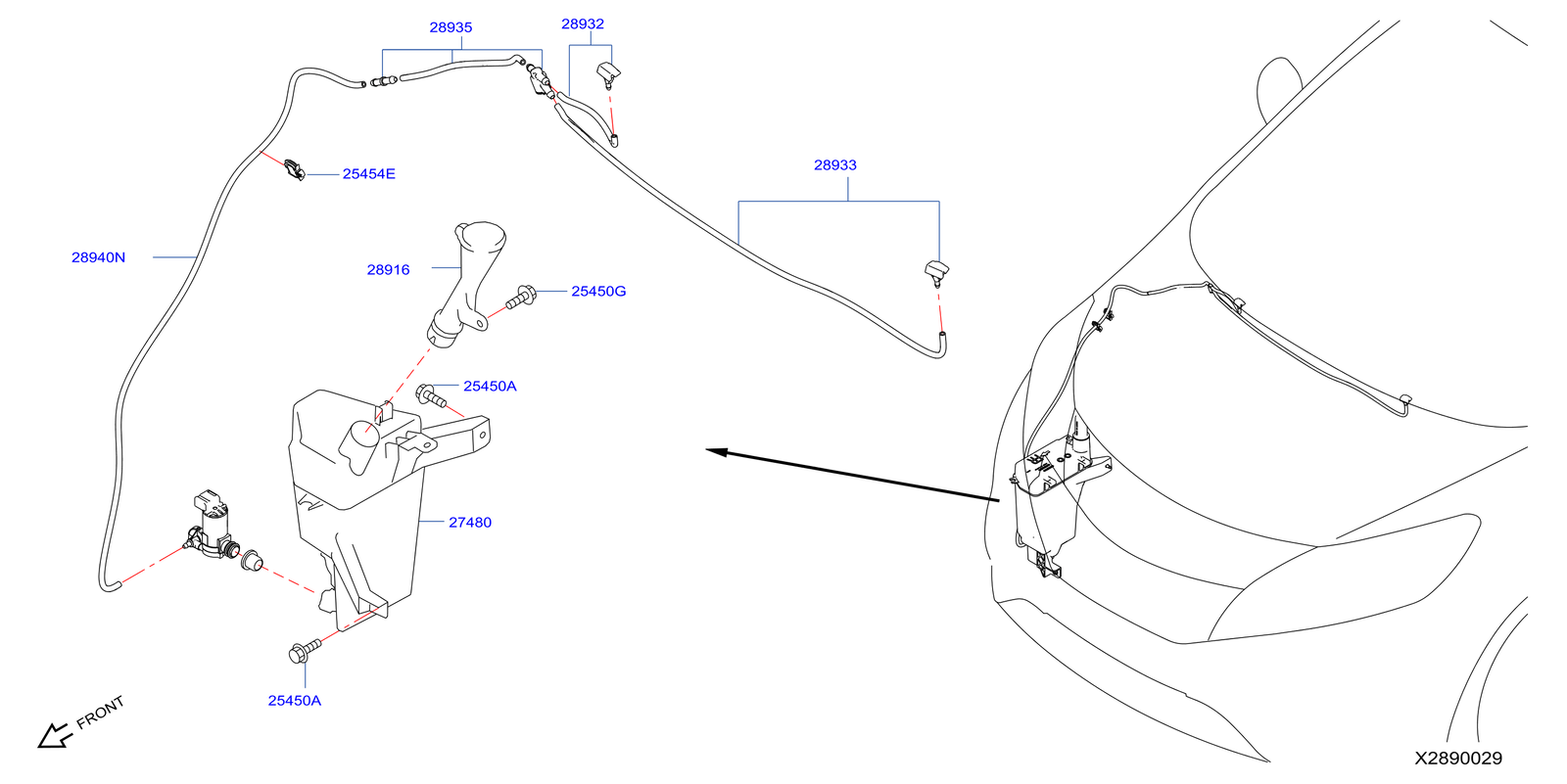 Genuine+Nissan+Tank+Assy-Windshield+Washer+289105R02A+OE for sale ...