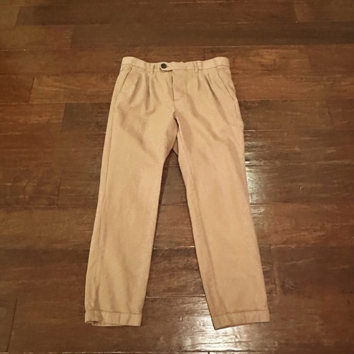 All Saints Mens Pants Tan Trouser Hidden Buttonfly Wool Blend Slacks ...