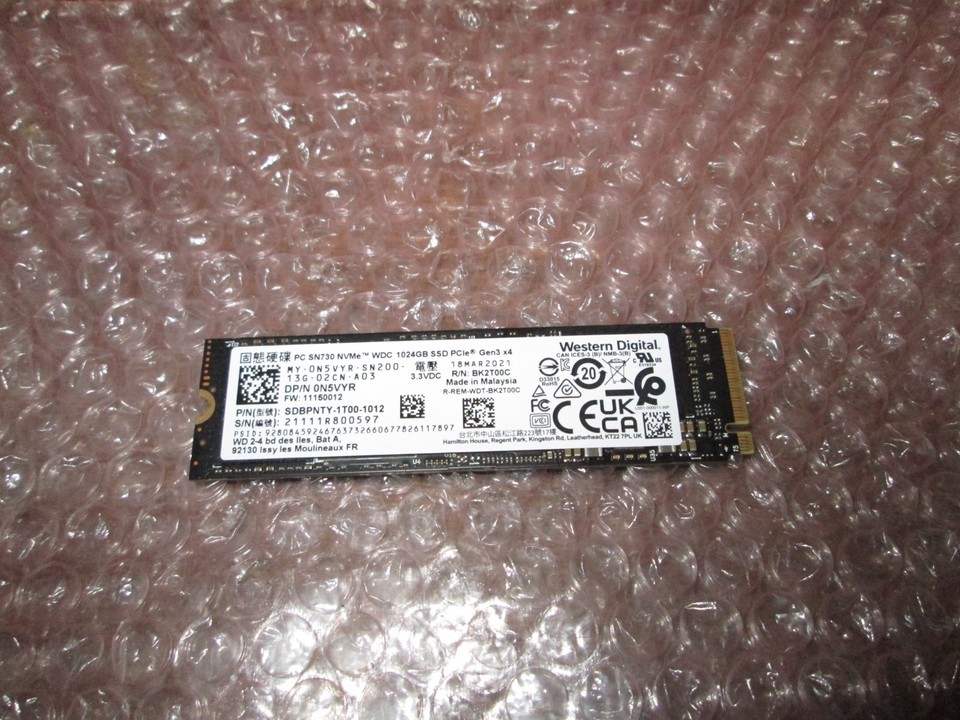 WD 1TB Western Digital PC SN730 NVMe PCIe M.2 SSD SDBPNTY-1T00 | eBay