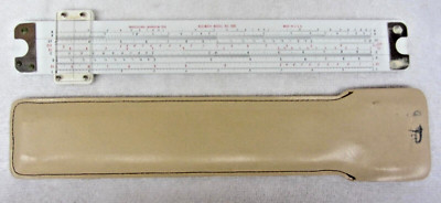 Vintage PROFESSIONAL MANNHEIM TRIG ACCU-MATH #900 Slide Rule w/ Leather ...