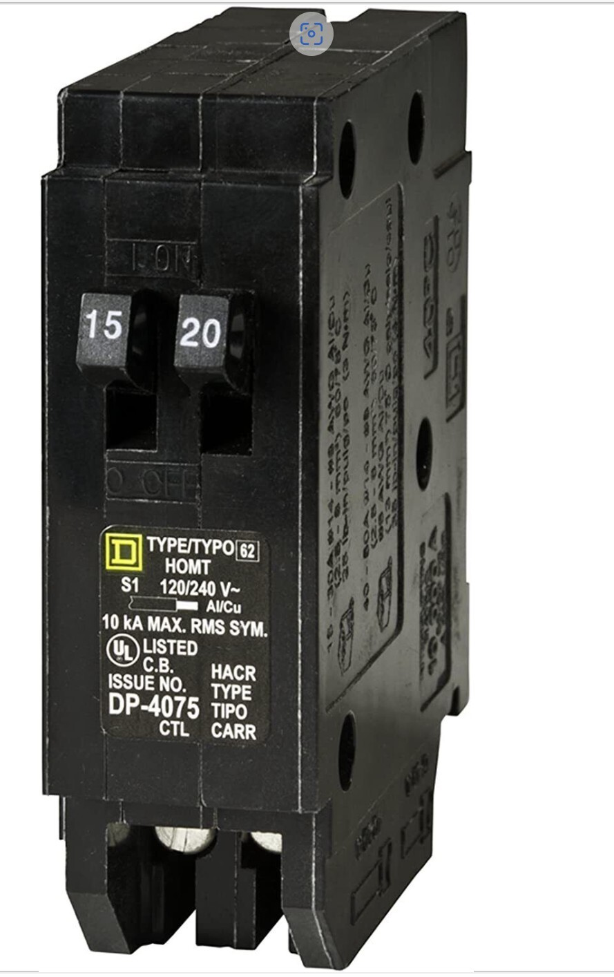 Square D HOMT1520 20 A Miniature Circuit Breaker for sale online | eBay