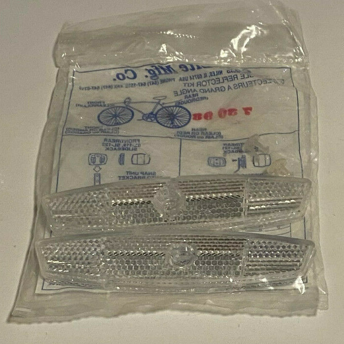 set of 2 Clear spoke mounted wheel reflectors decorative reflective ...