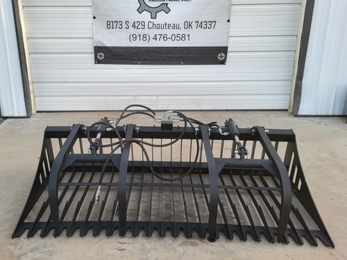 84 inch JCT Root Rake Grass Grapple Hydraulic Skid Steer Attachment | eBay