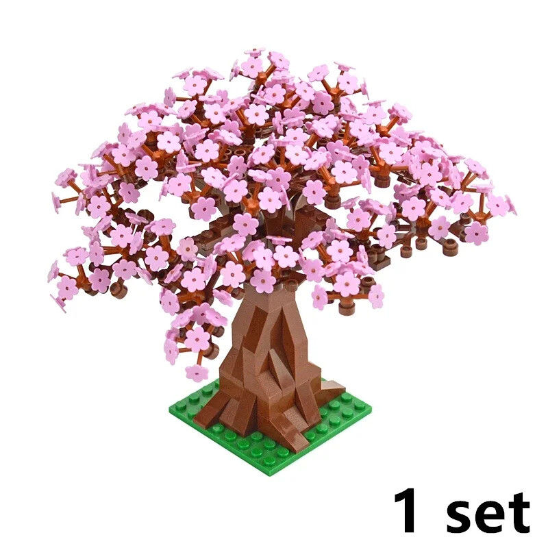 City Tree Green Bush Garden MOC Flower Grass for Lego Building Blocks ...