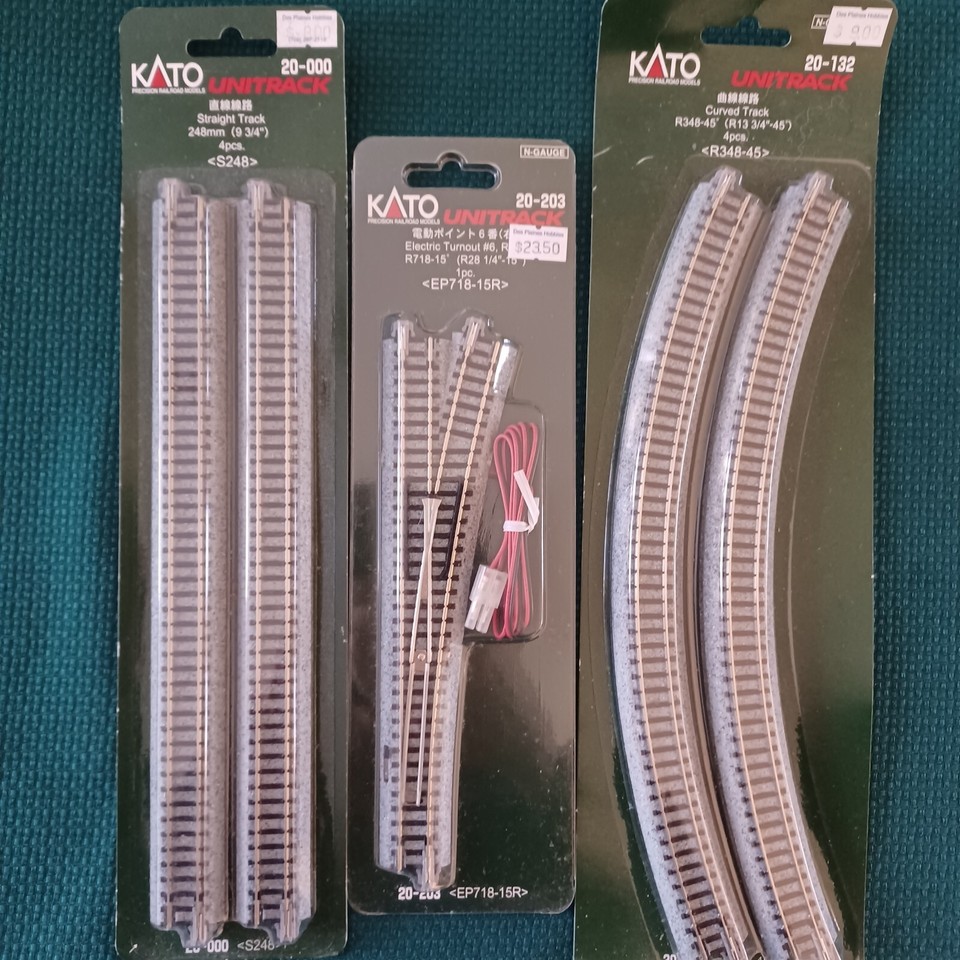 Kato Unitrack, N Scale, Three Assorted N Track | eBay