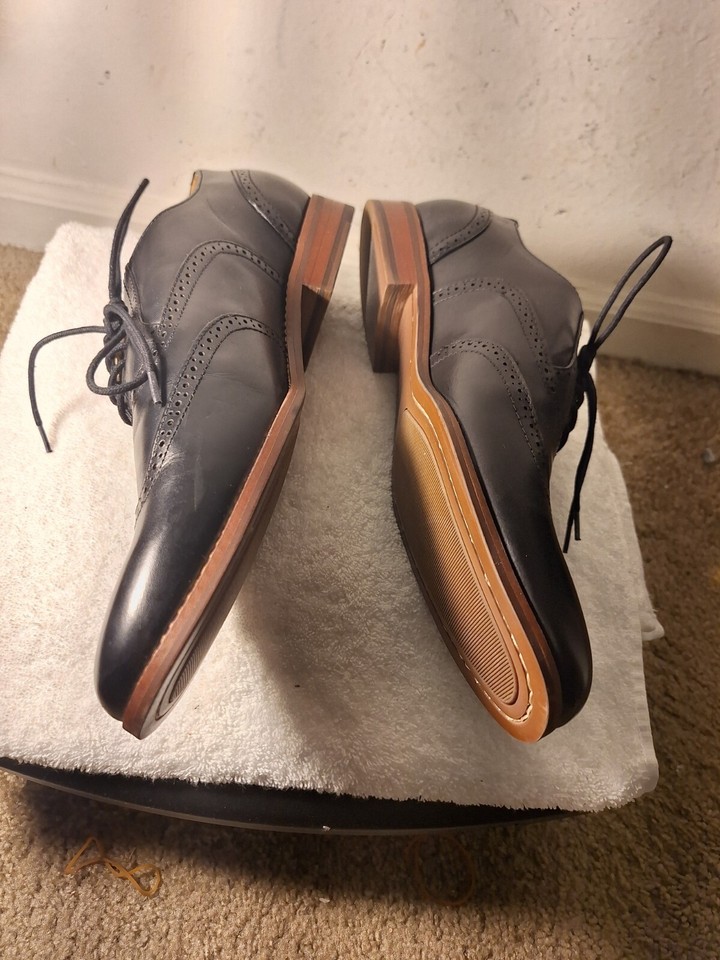 Men's Black Leather Wingtip Dress Shoes Size 12 Goodfellow & Co ...