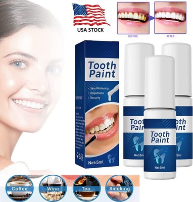 3× Tooth Paint Instant Teeth Whitening Paint Extra Strong White Tooth ...