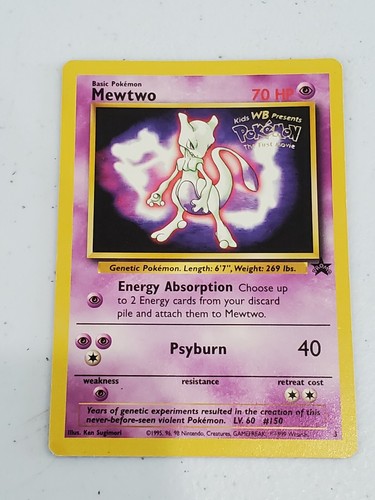 POKEMON Mewtwo 1999 "WB The First Movie" Black Star Promo Card #3 | eBay