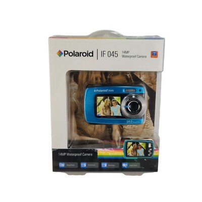 Polaroid iF045 14MP Blue Waterproof Digital Camera ~ 2016 New Old Stock ...