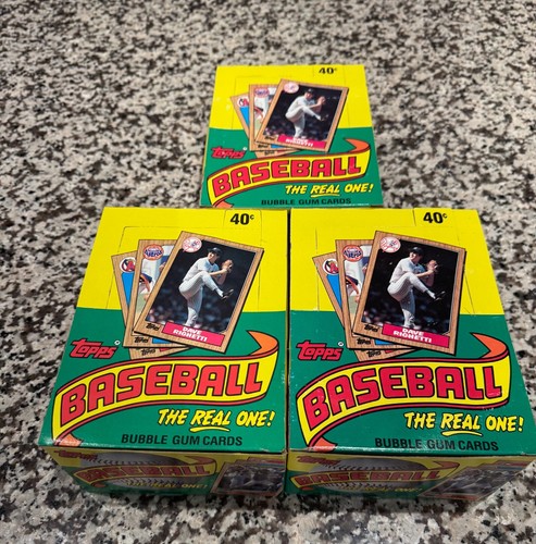 (3) 1987 Topps Baseball Wax Boxes of MLB 36 Packs per box Bonds McGwire ...