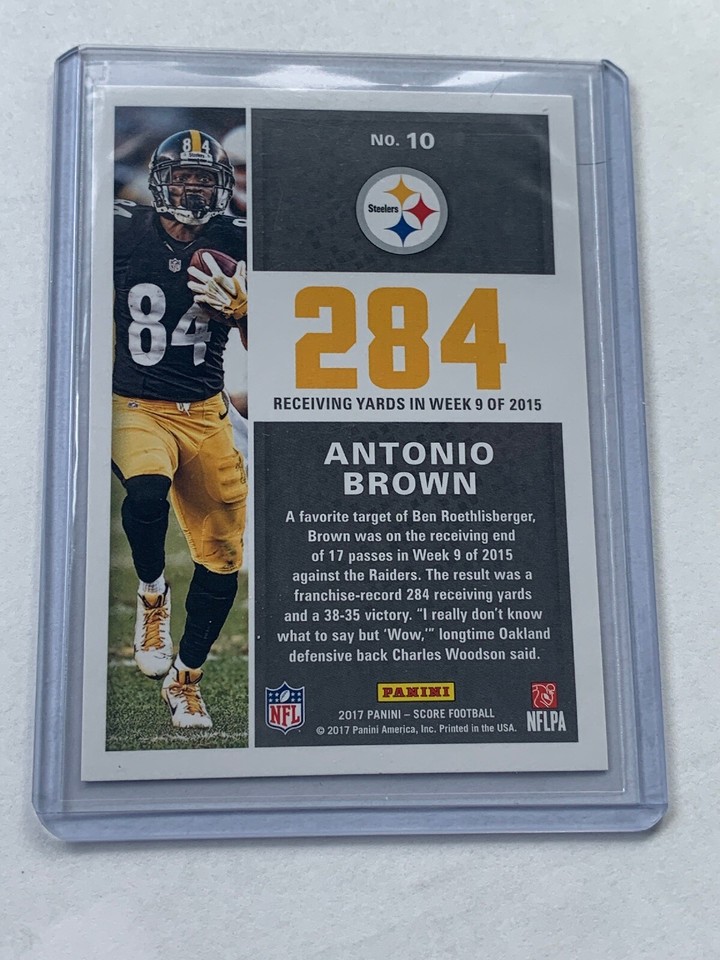 2017 Score Standout Numbers Pittsburgh Steelers Football Card #10 ...