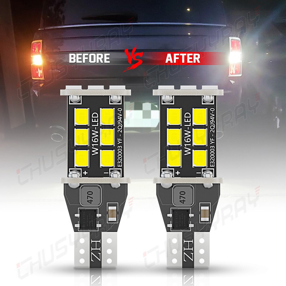 White 921 LED Reverse Backup Light Bulbs for 2003-2016 2017 Lexus LX470 ...