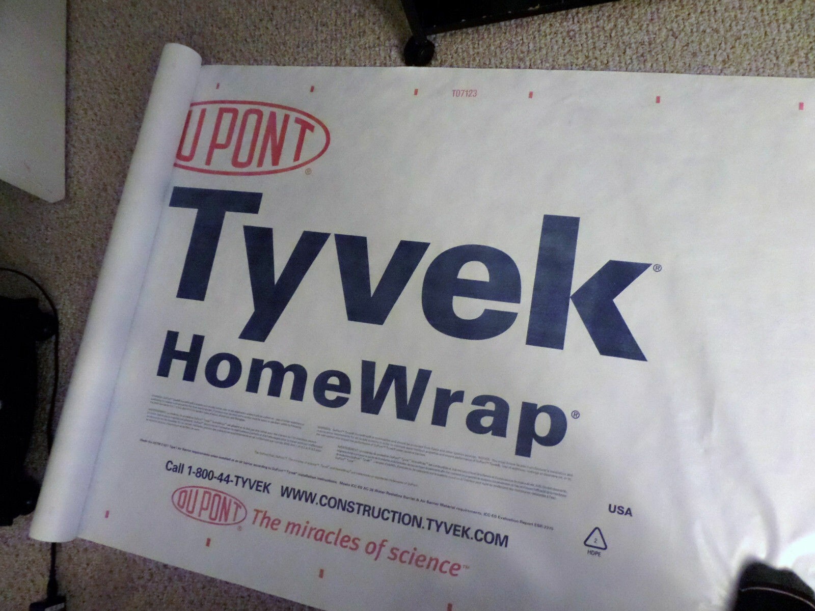 3 X 9 ft. DuPont Tyvek HomeWrap Sheet ~ Moisture Barrier ~ | eBay