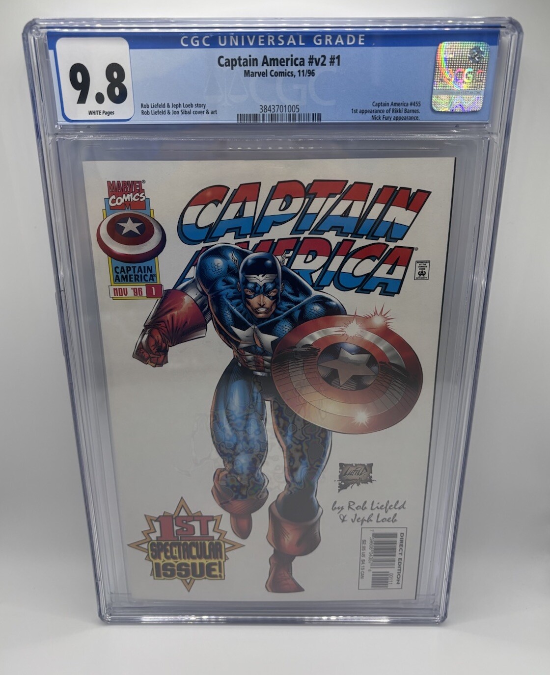 CAPTAIN AMERICA V2 #1 CGC 9.8 1ST RIKKI BARNES | eBay