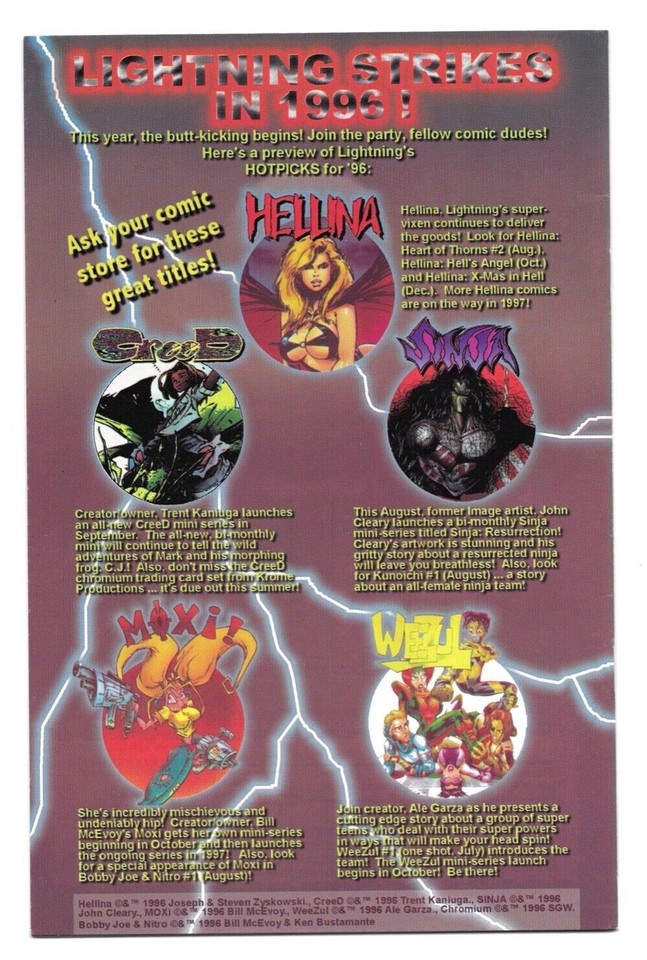 Weezul #1B (1996) very fine / near mint condition comic Lightning ...