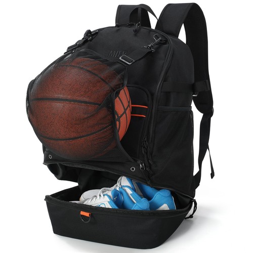 Basketball Backpack Bags Sports Gym Backpacks with Shoe Compartment and ...