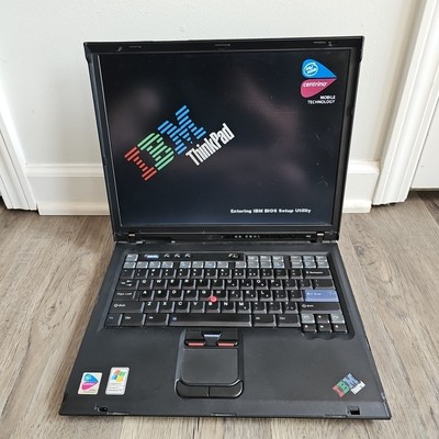 Retro Vintage IBM ThinkPad R52 15" Laptop Intel Pentium M 2GB RAM 80GB ...