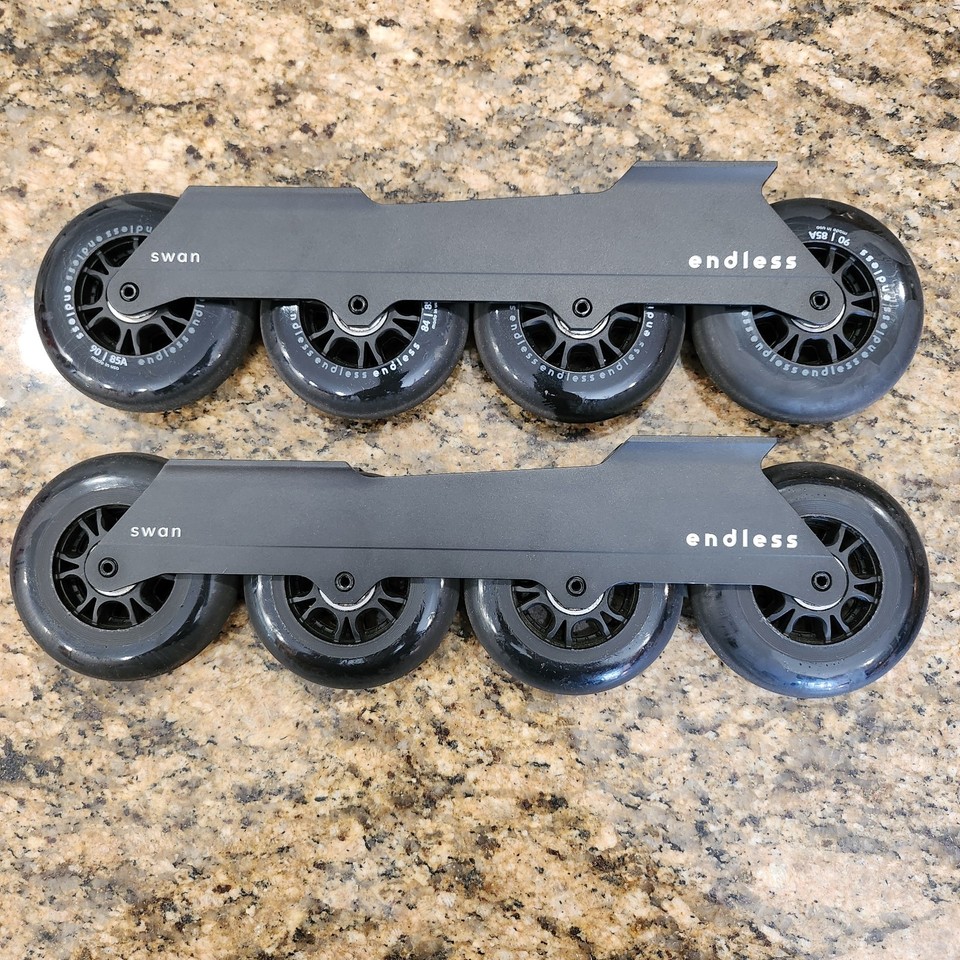 Endless Swan Frames in Black with Black Endless Wheels - Endless blading co | eBay