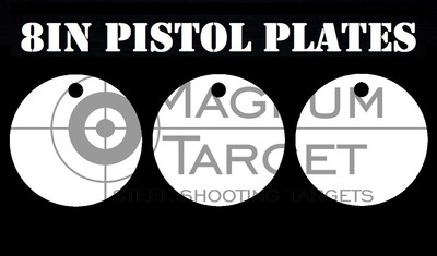 Steel Shooting Targets - 8 Inch Round Hangers - NRA Action Pistol ...